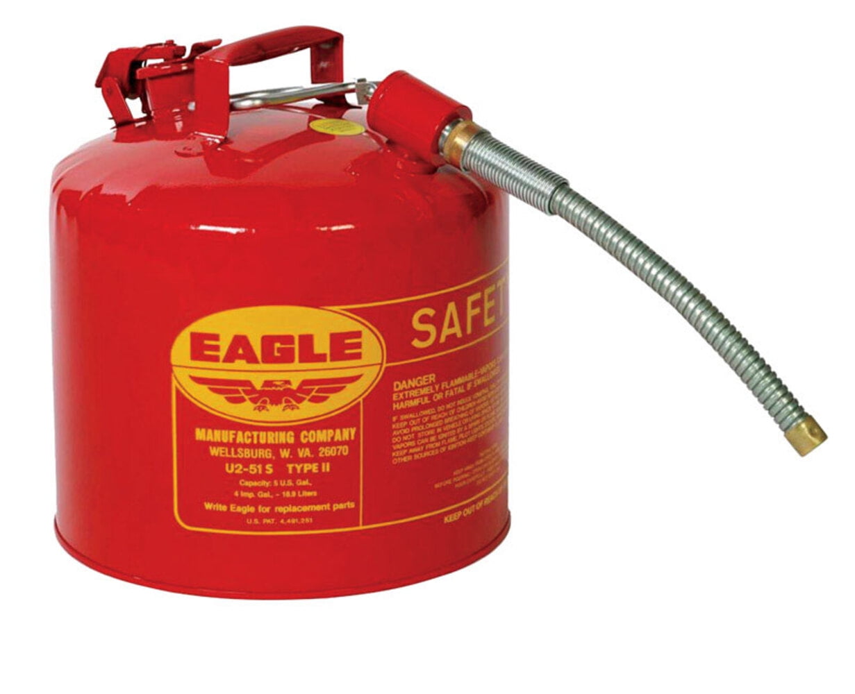 Eagle MFG Type ll Flammable Storage Can, 5 gal, Red, 7/8 in - Walmart.com