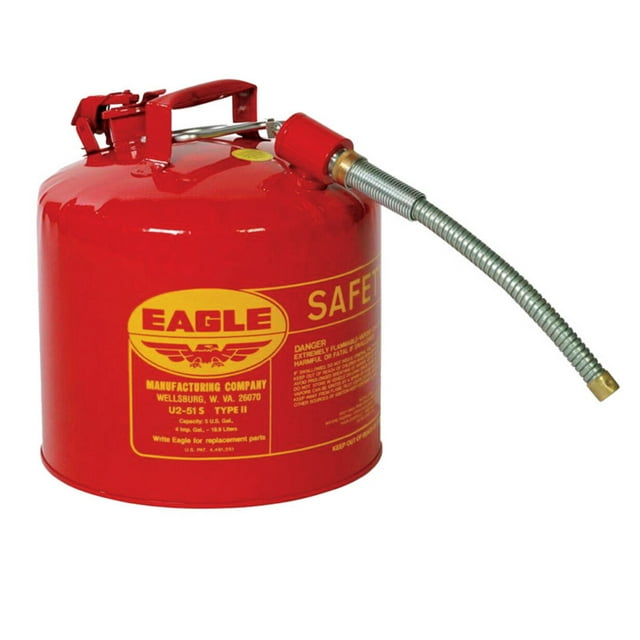 Eagle MFG Type ll Flammable Storage Can, 5 gal, Red, 7/8 in - Walmart.com