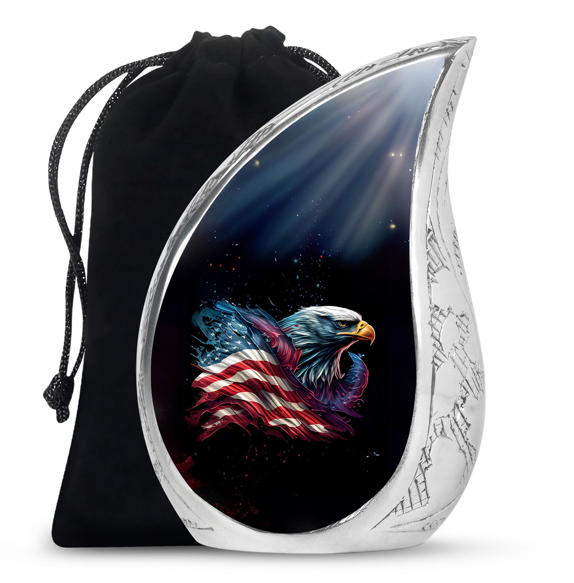 Eagle Metal Urn, Teardrop Urns for Ashes Adult Male & Female, Ash Urn ...