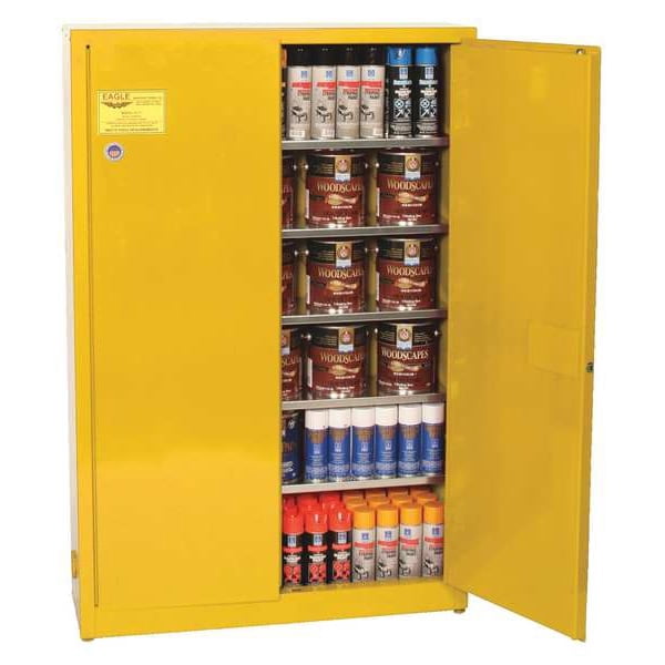 Eagle Mfg Flammable Liquid Safety Cabinet,Yellow YPI77X - Walmart.com