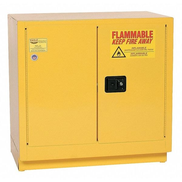 Eagle Mfg Flammable Safety Cabinet,22 Gal.,Yellow 1971X - Walmart.com
