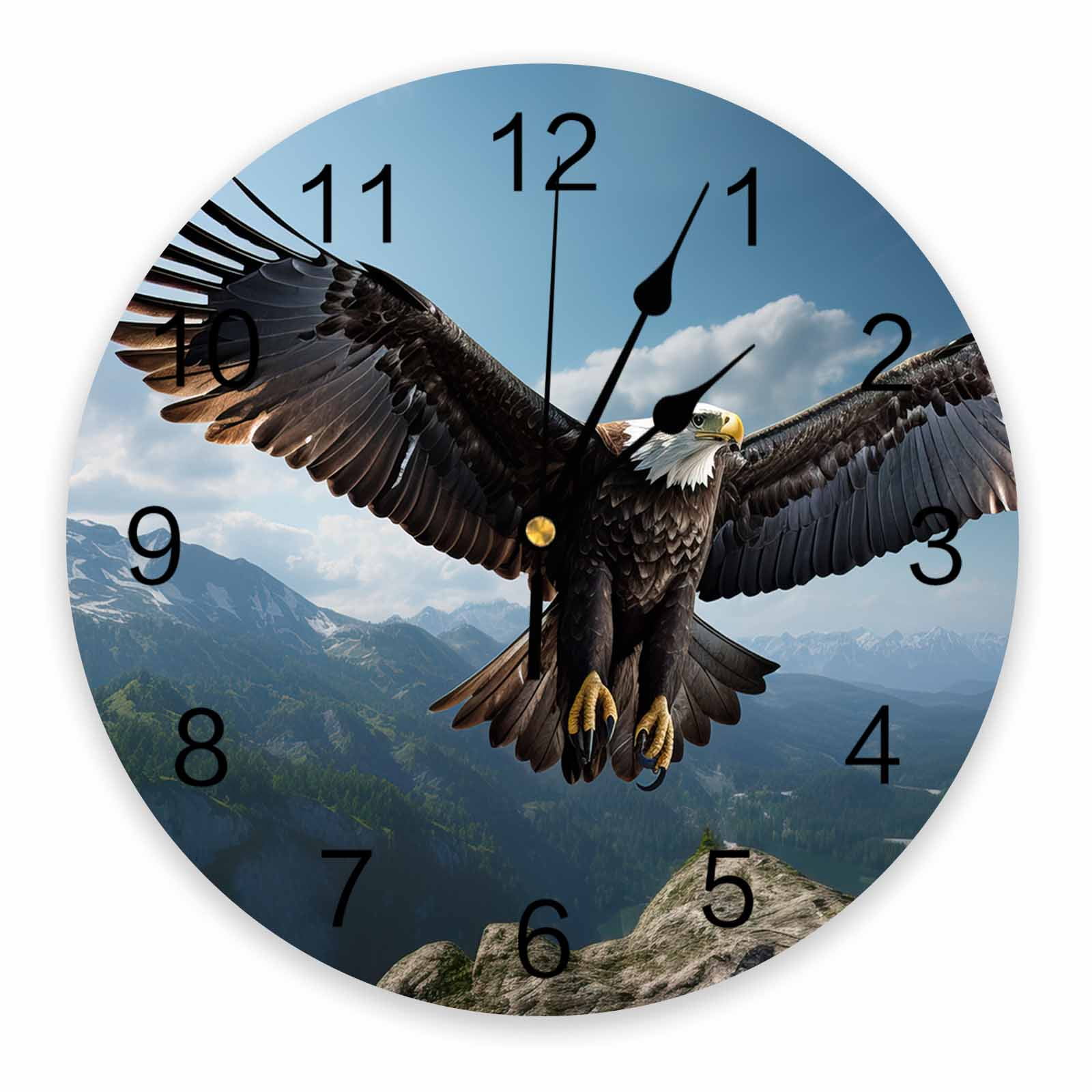 Eagle Mountains Sky PVC Wall Clock Bedroom ration Wall Clock Modern ...