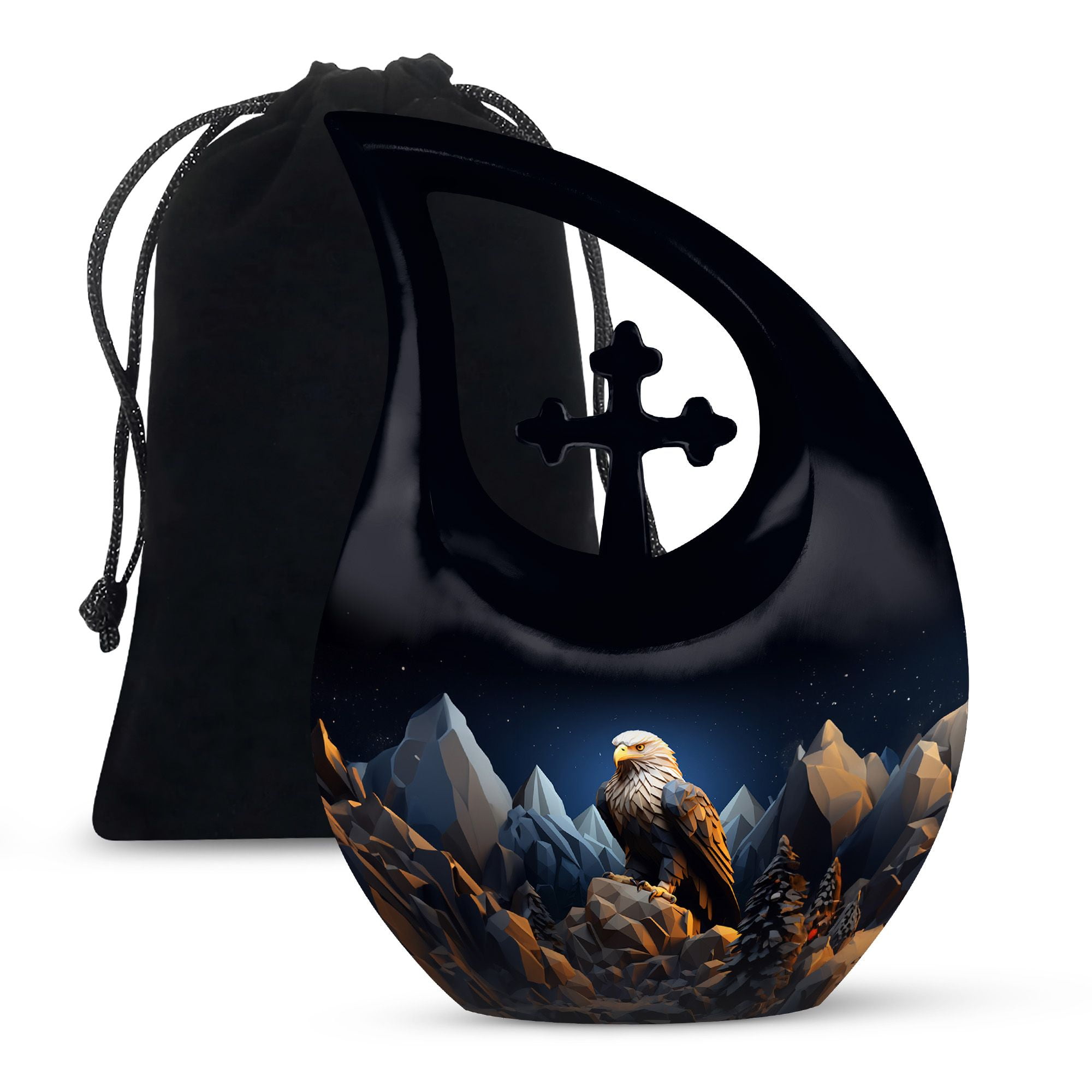 Eagle in Nature Large Urn for Adult Ashes - Decorative Urn for Human ...