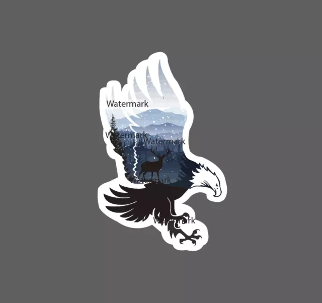 Eagle Nature Sticker Wildlife Waterproof Sticker Phone Decal Water ...