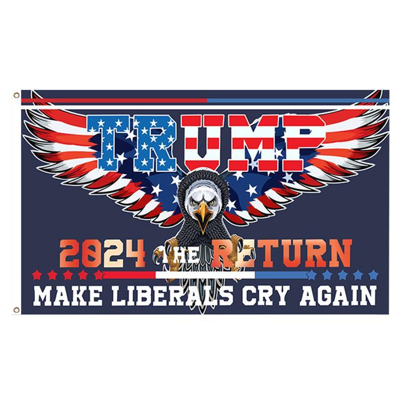 Eagle Pattern Trump 2024 Flag Double Stitched Trump Flag Keep America ...