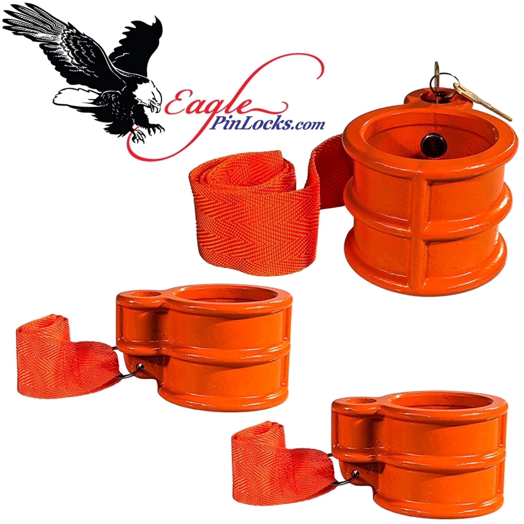 Eagle Pin Locks *Keyed Alike* Solid Steel Anti Theft King Pin Lock for ...