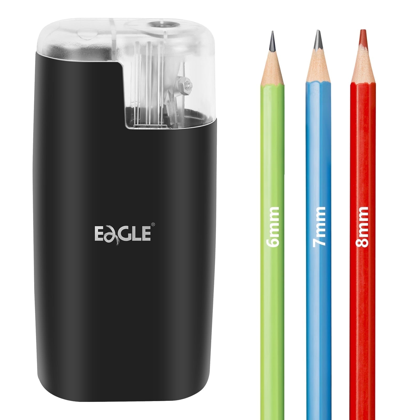 Eagle Portable Electric Pencil Sharpener - 1-Hole Manual/Battery ...
