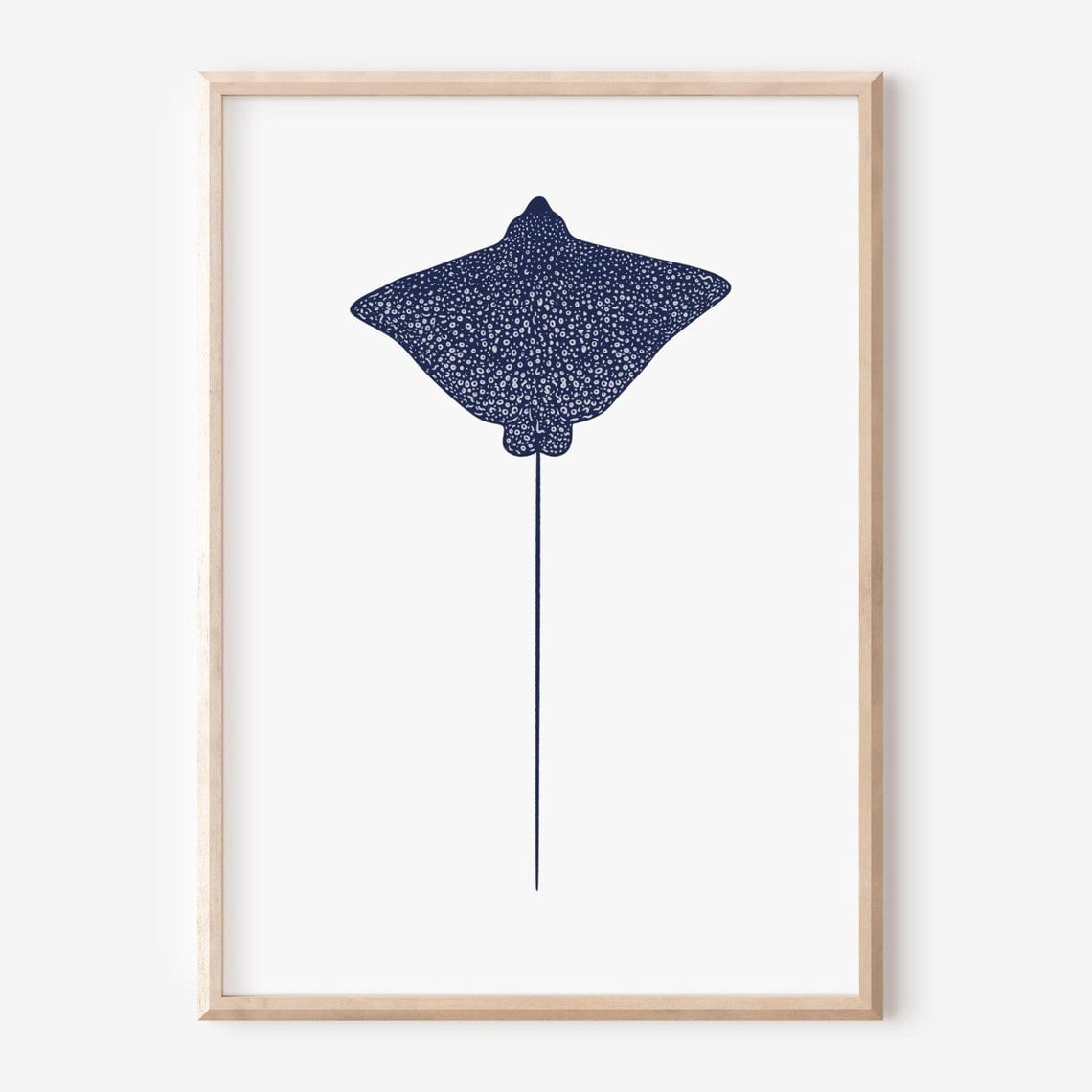 Eagle Ray Print, Ocean Animal Wall Art, Coastal Decor, Marine Life ...