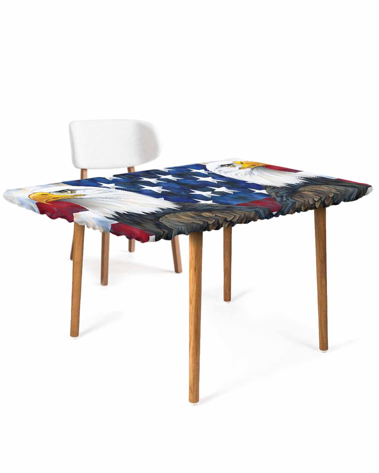 Eagle Rectangle Tablecloth, Waterproof Elastic Fitted Table Covers for ...