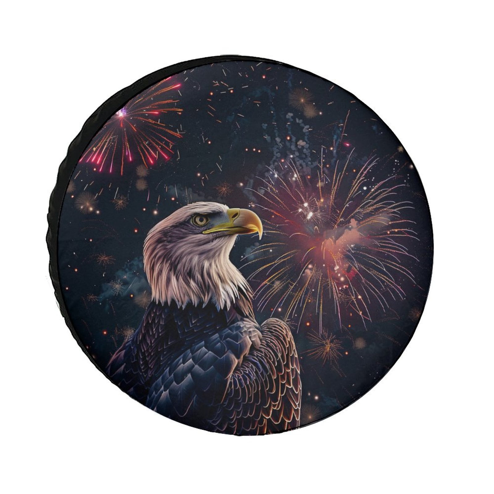 Eagle with Red White And Blue Fireworks Spare Tire Cover Patriotic July ...