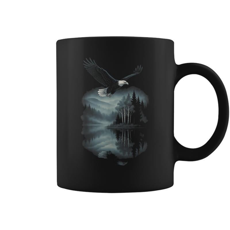 Eagle Retro Wildlife Nature Scene Forest Coffee Mugs - Walmart.com