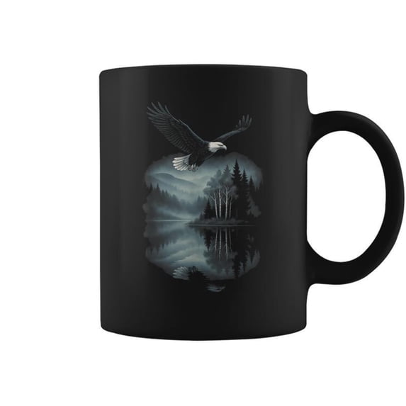 Eagle Retro Wildlife Nature Scene Forest Coffee Mugs - Walmart.com