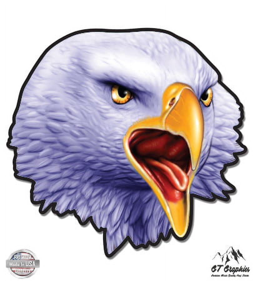 Eagle Screaming - 3" Vinyl Sticker - For Car Laptop I-Pad Phone Helmet Hard Hat - Waterproof ...