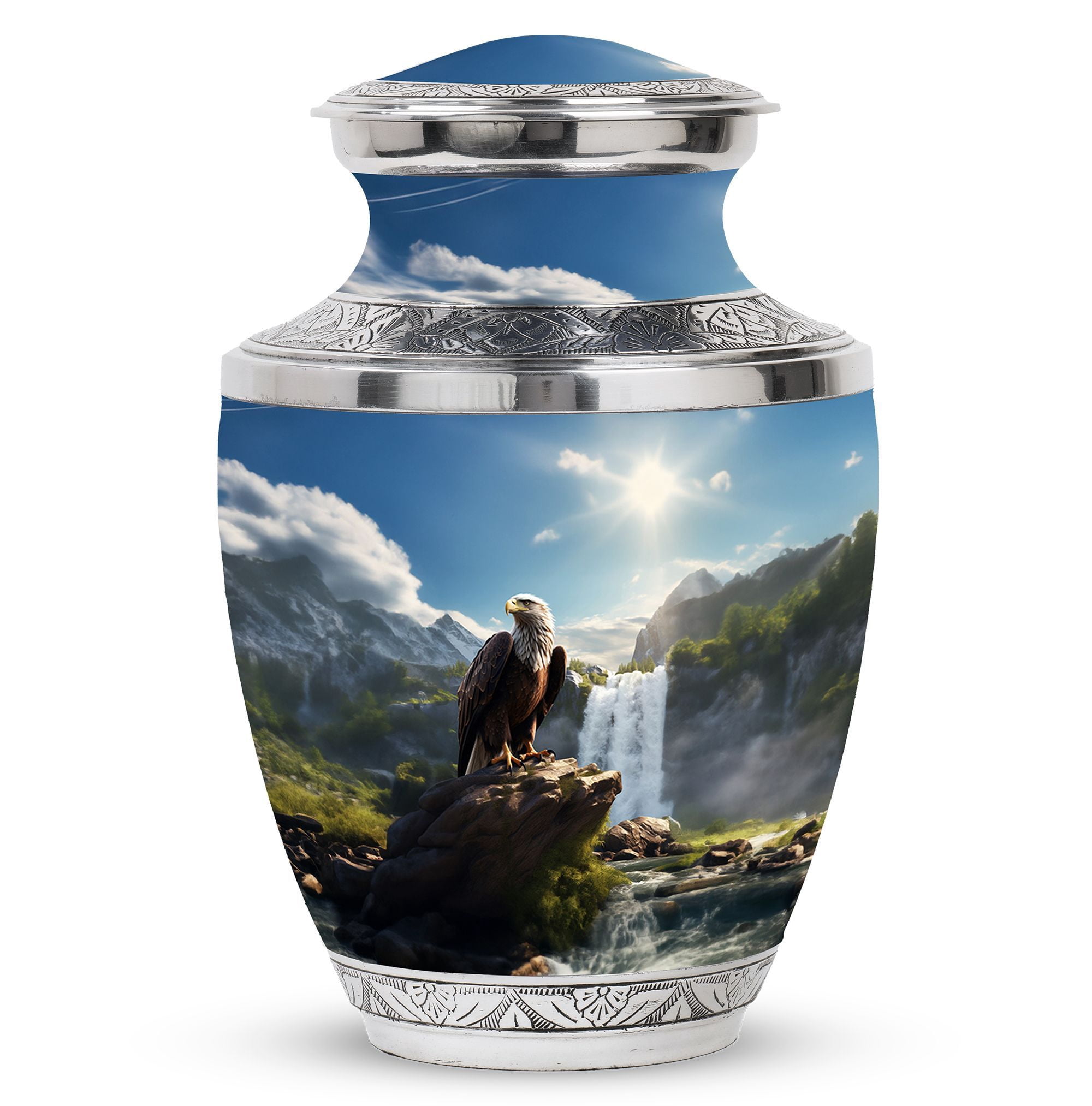 Eagle Sitting Urn For Ashes, Sitting Eagle-Themed Memorial Urns For ...