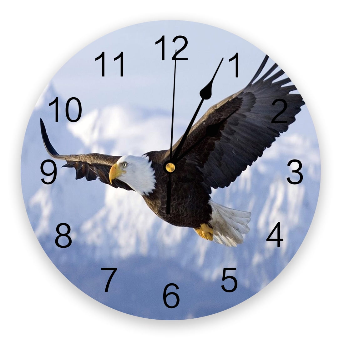 Eagle Sky Snow Mountain The Scenery Wall Clock Living Room ration Wall ...