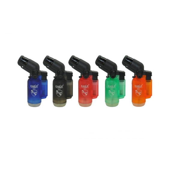 Eagle Mini Angle Torch Lighter, Windproof, Adjustable Flame, 5 Pack ...