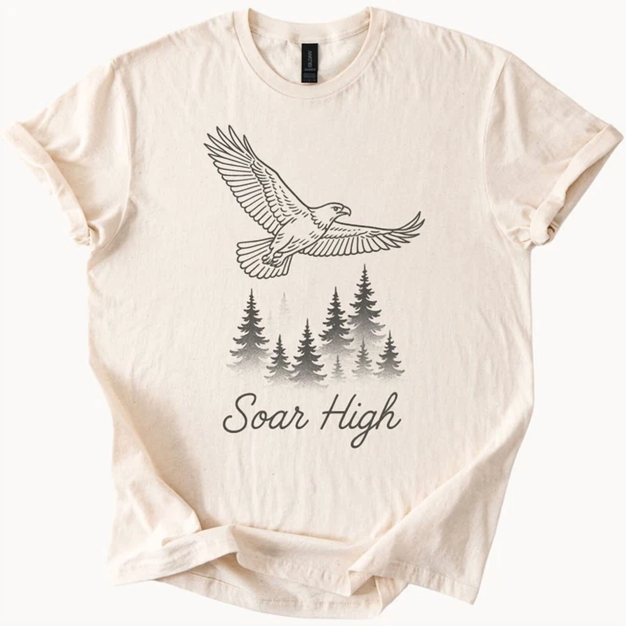 Eagle Soaring Over Trees TShirt Nature Graphic Tee Bird Lover Gift ...