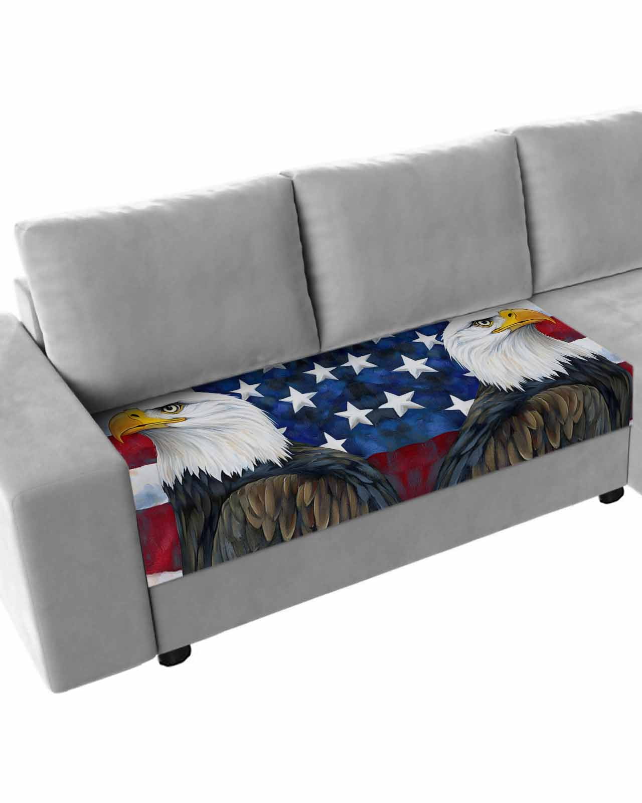 Eagle Sofa Couch Cushion Covers Washable, Removable Stretchable Sectional Couch Covers, Rustic ...