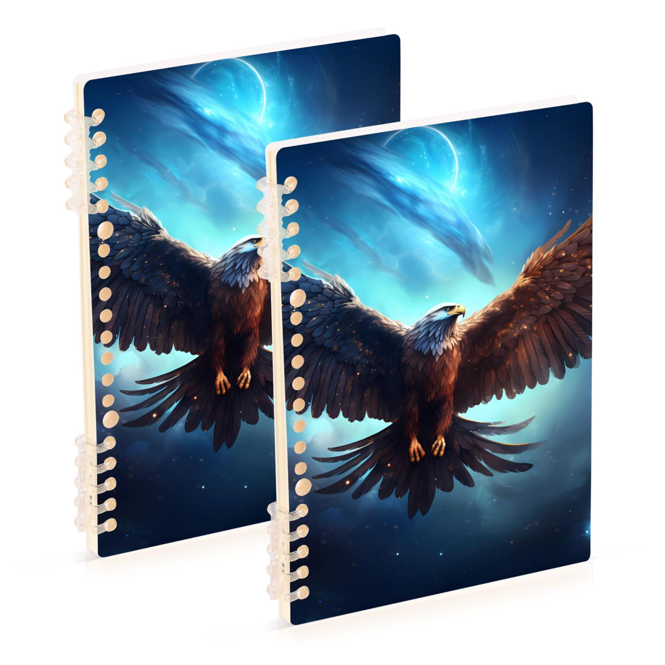 Eagle Starry Sky Wings Ring Binder Notebook Journey Note Diary College ...
