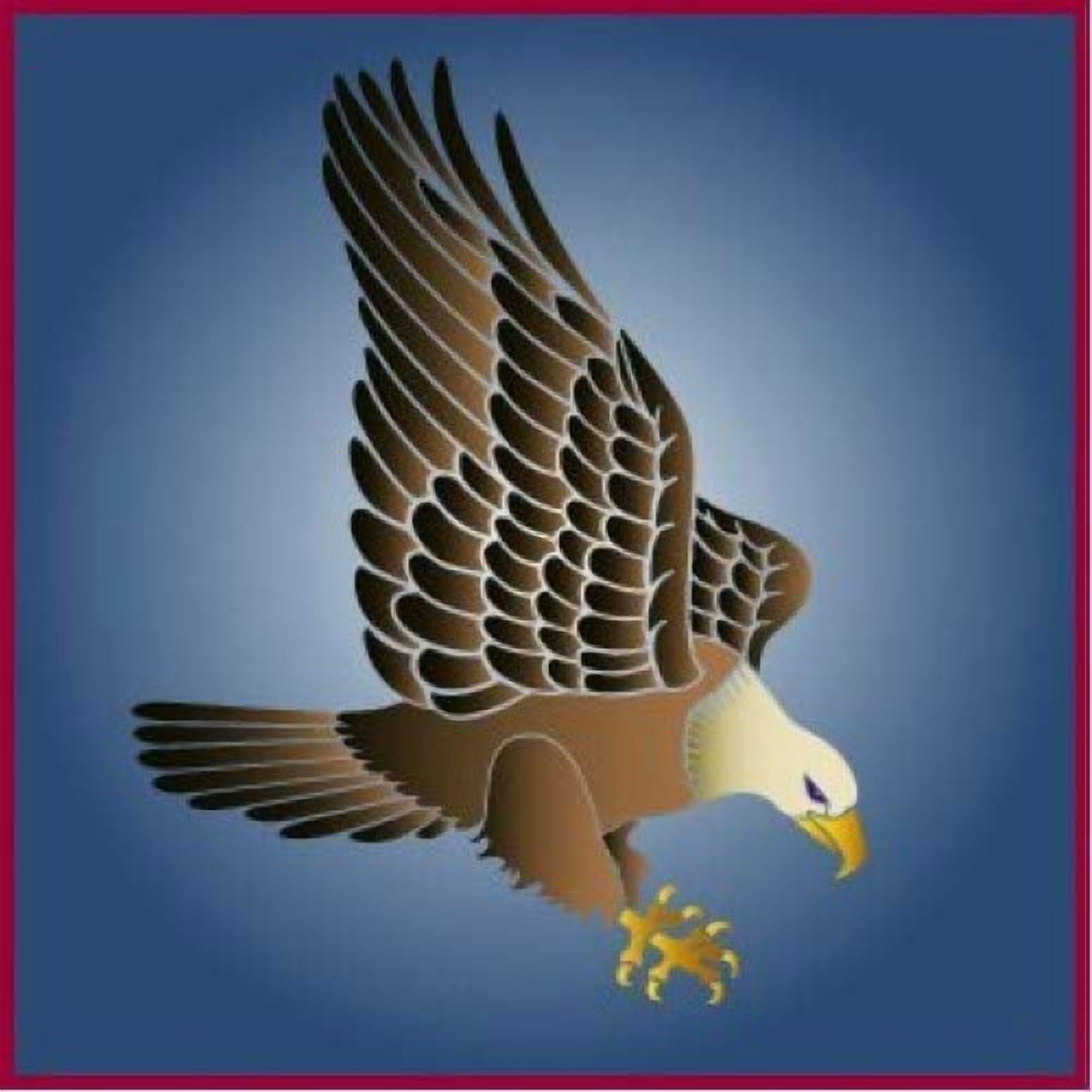 Eagle Stencil - Forest Mountain Woodland Bald Eagle Wildlife African ...