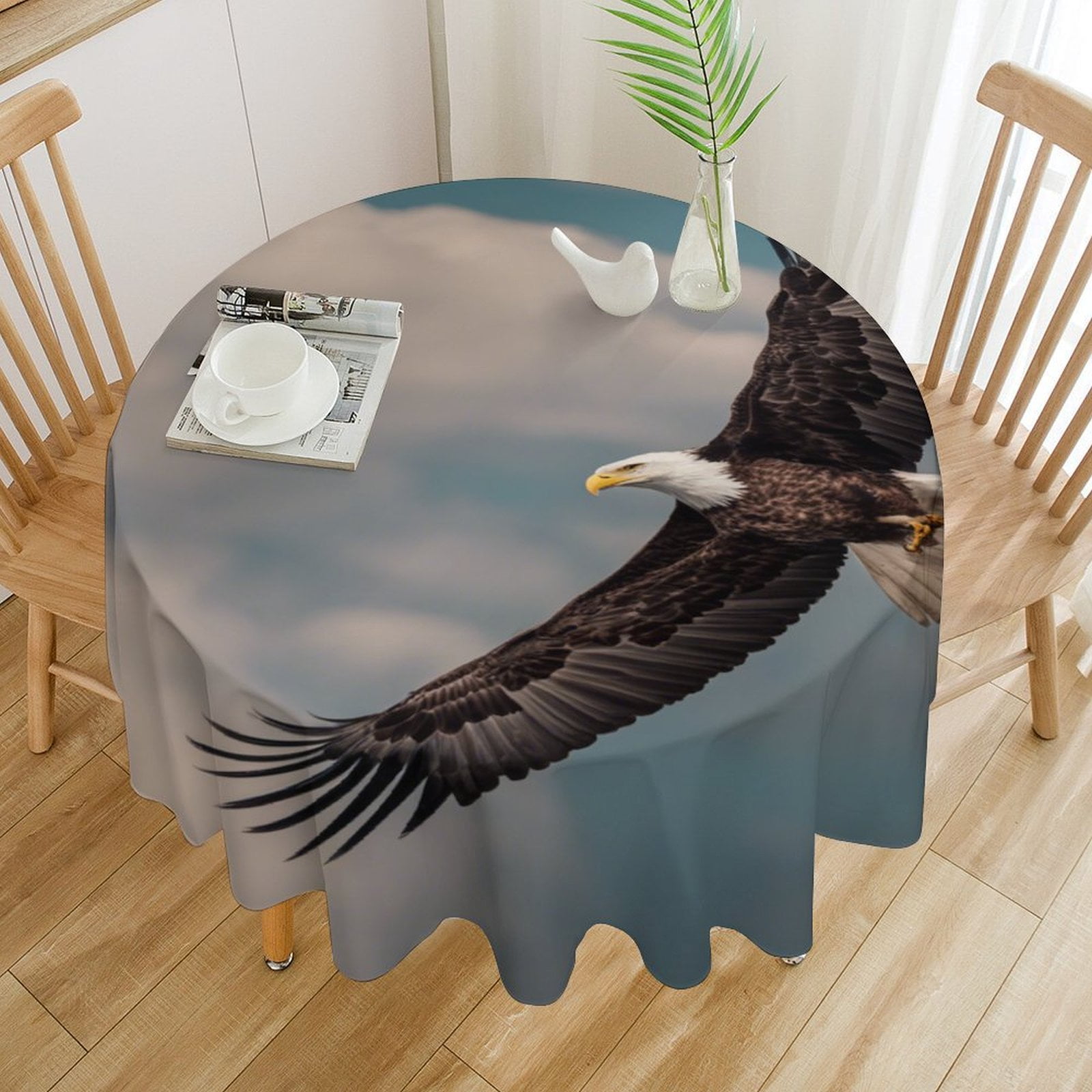 Eagle Table Cloth Round PVC Wedding Kitchen Dining Desk Table Cover ...