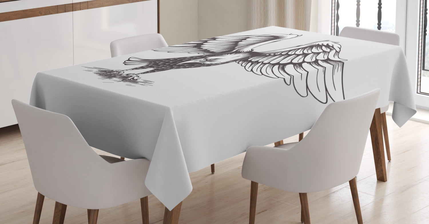 Eagle Tablecloth, Detailed Bald Eagle American National Bird Freedom ...