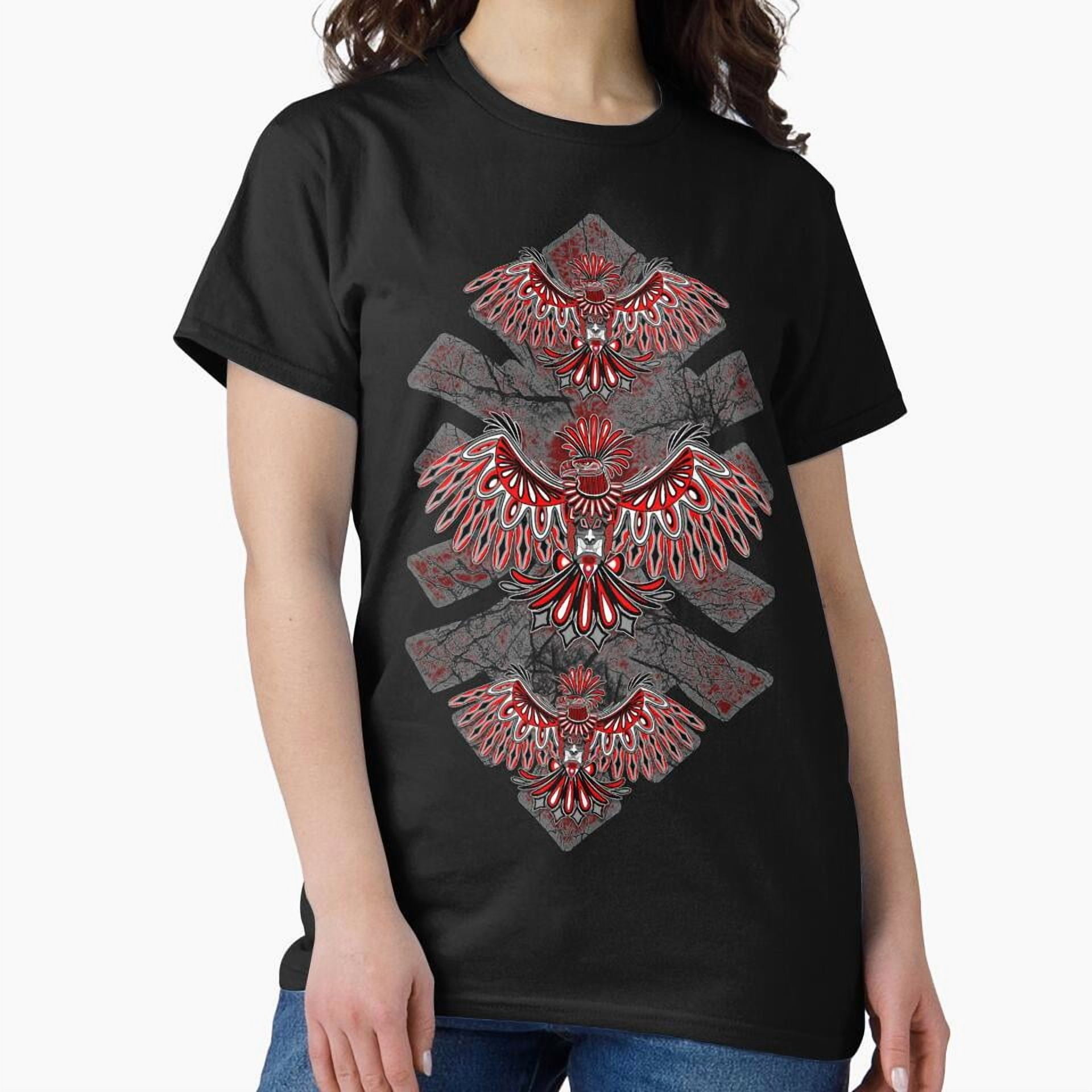 Eagle Tattoo Style Coastal Pattern Inspired Tribal Line Art Unisex T ...
