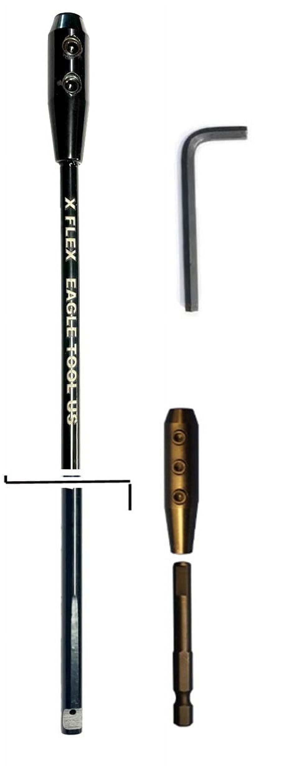 Eagle Tool US ETHX25052XH X Flex Flex Drill Bit Extension, 1/4-inch Shank by 52-inch, with 1/4 ...