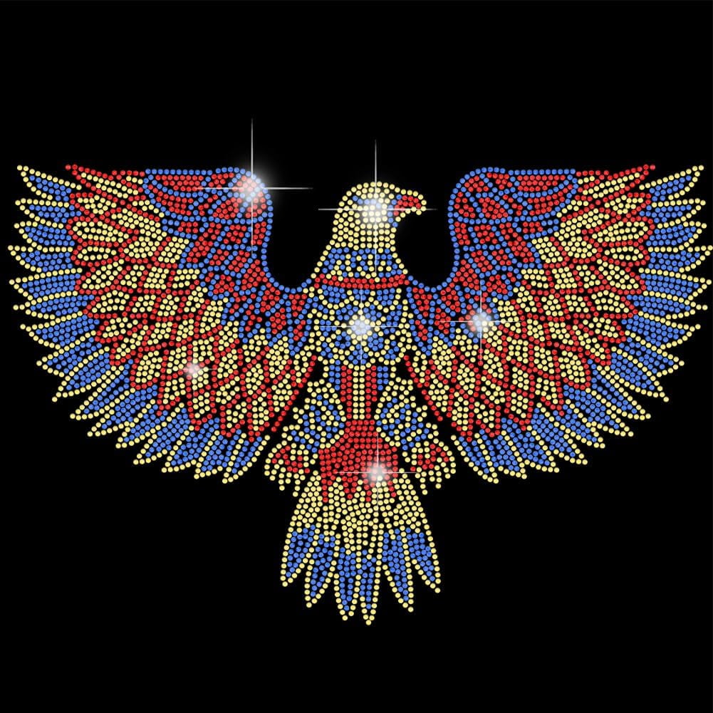 Eagle Totem Iron on Rhinestones Transfer Eagle Crystal Heat Transfer ...