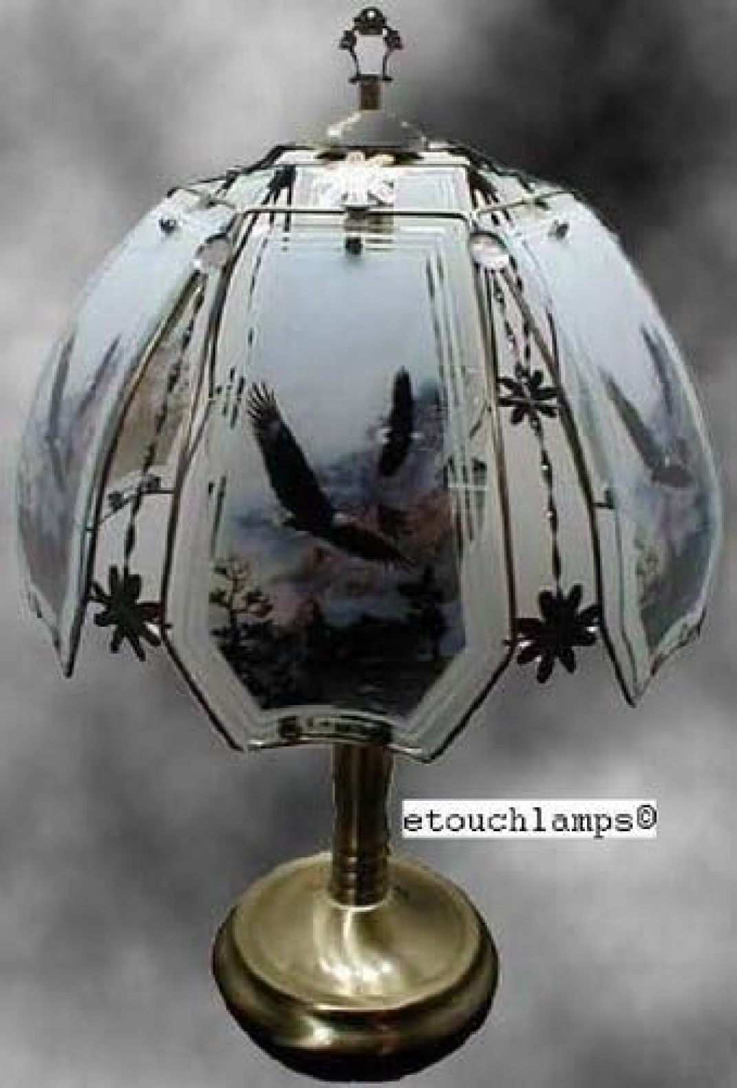 Eagle Touch Lamp with Antique Brass Base - Walmart.com