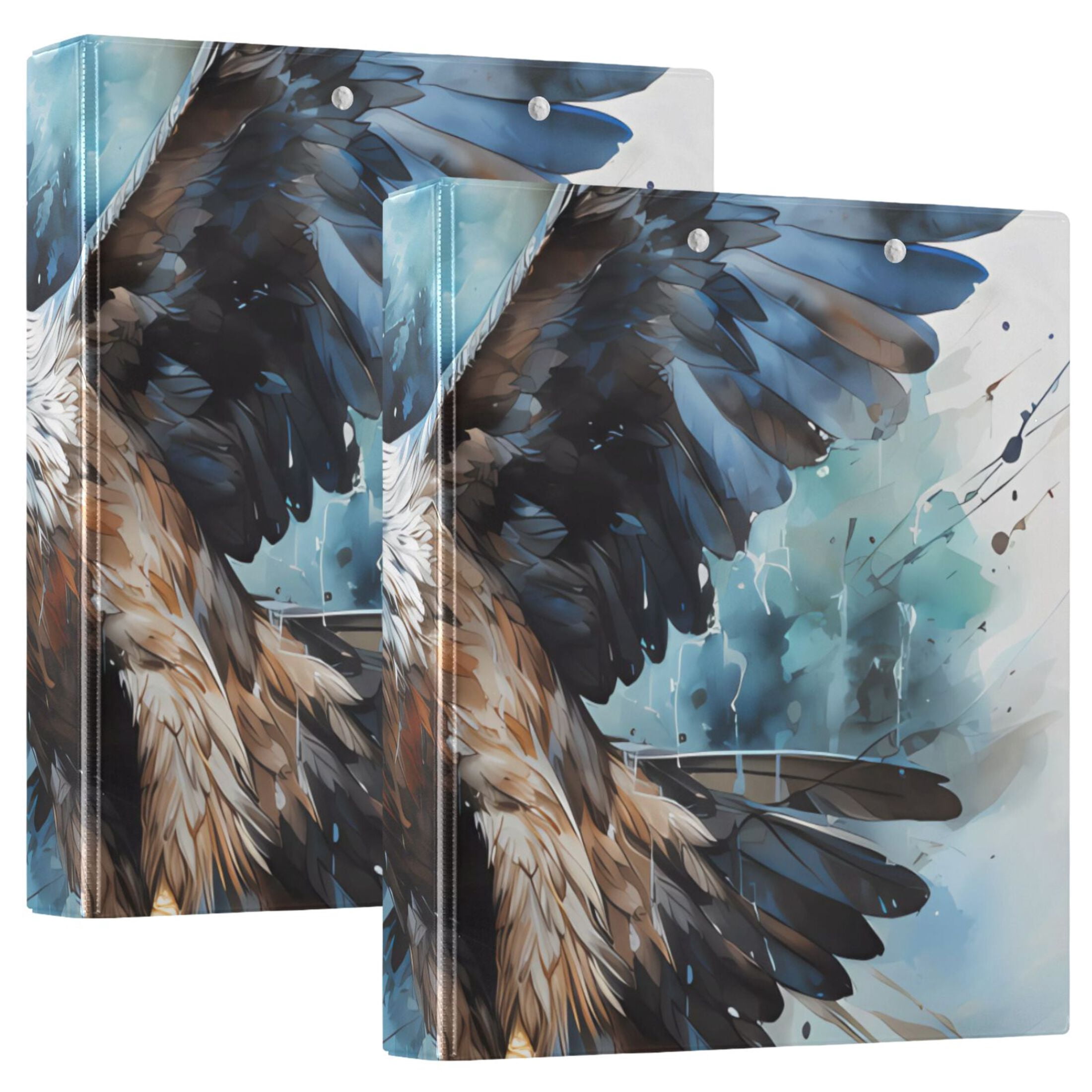 Eagle Trees Painting 3 Ring Binders 1.5 inch Hardcover File Folders ...