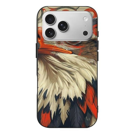 Eagle Tribal Red Art Black TPU Case for iPhone 17 Pro Slim Shockproof ...