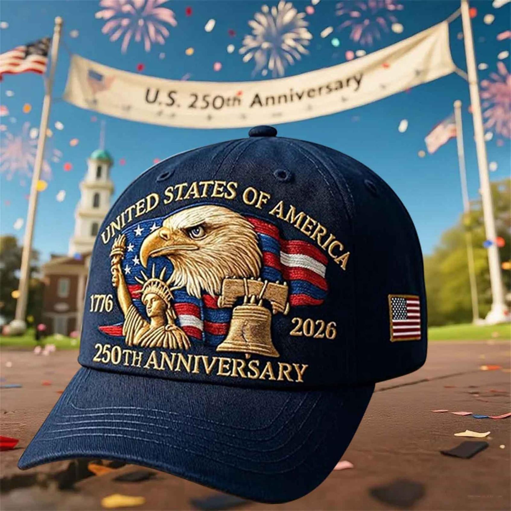 Eagle – USA 250th Anniversary Tribute Cap, Adjustable Patriotic ...