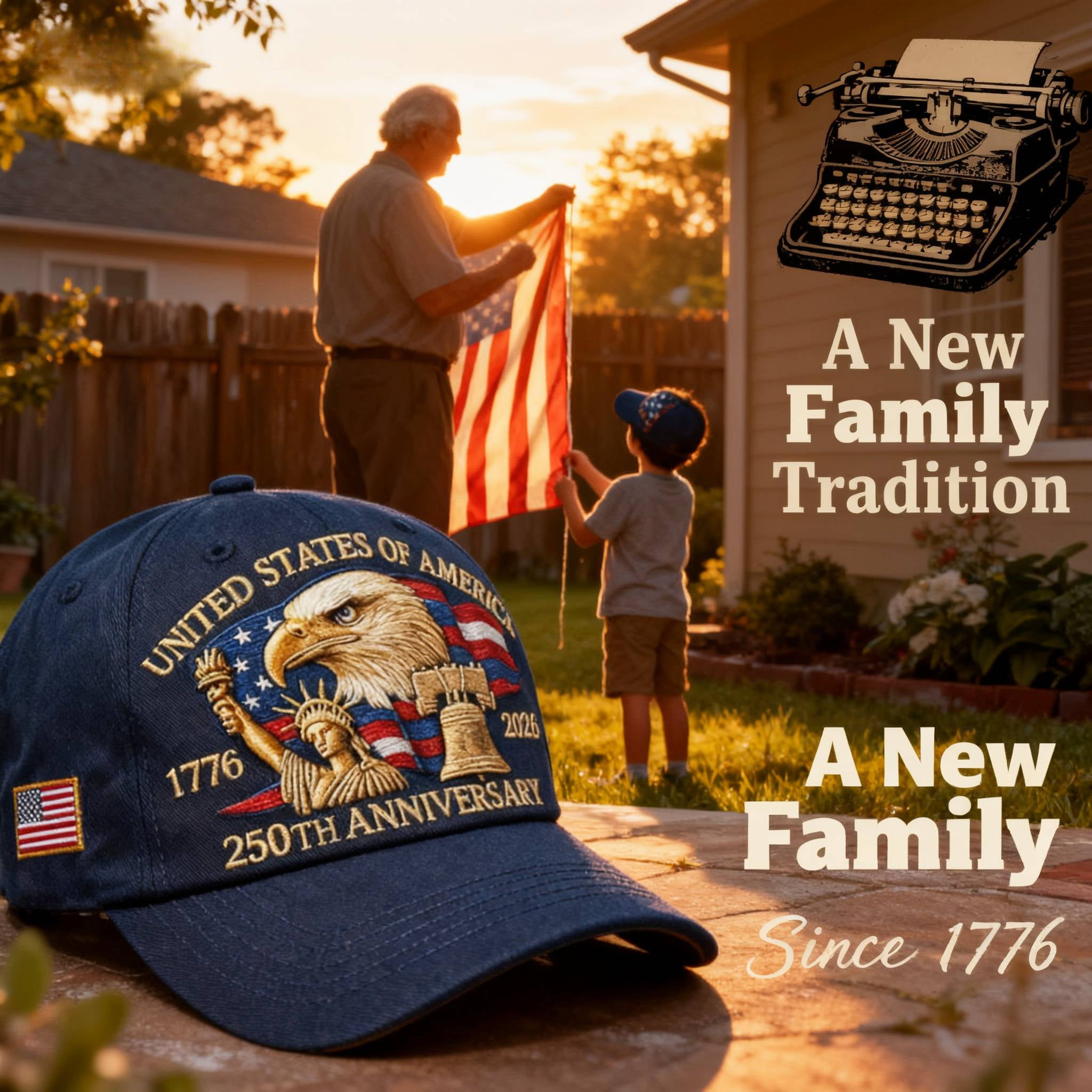 Eagle – USA 250th Anniversary Tribute Cap, Adjustable Patriotic ...