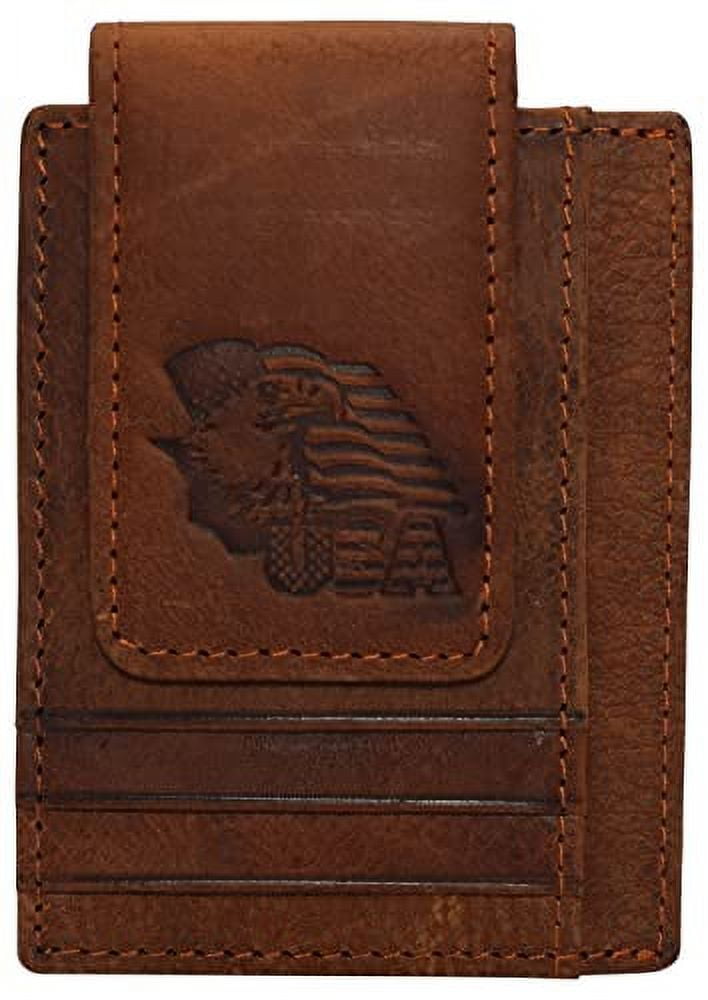 Eagle USA Magnetic Money Clip Front Pocket Wallet Leather Strong Magnet ...