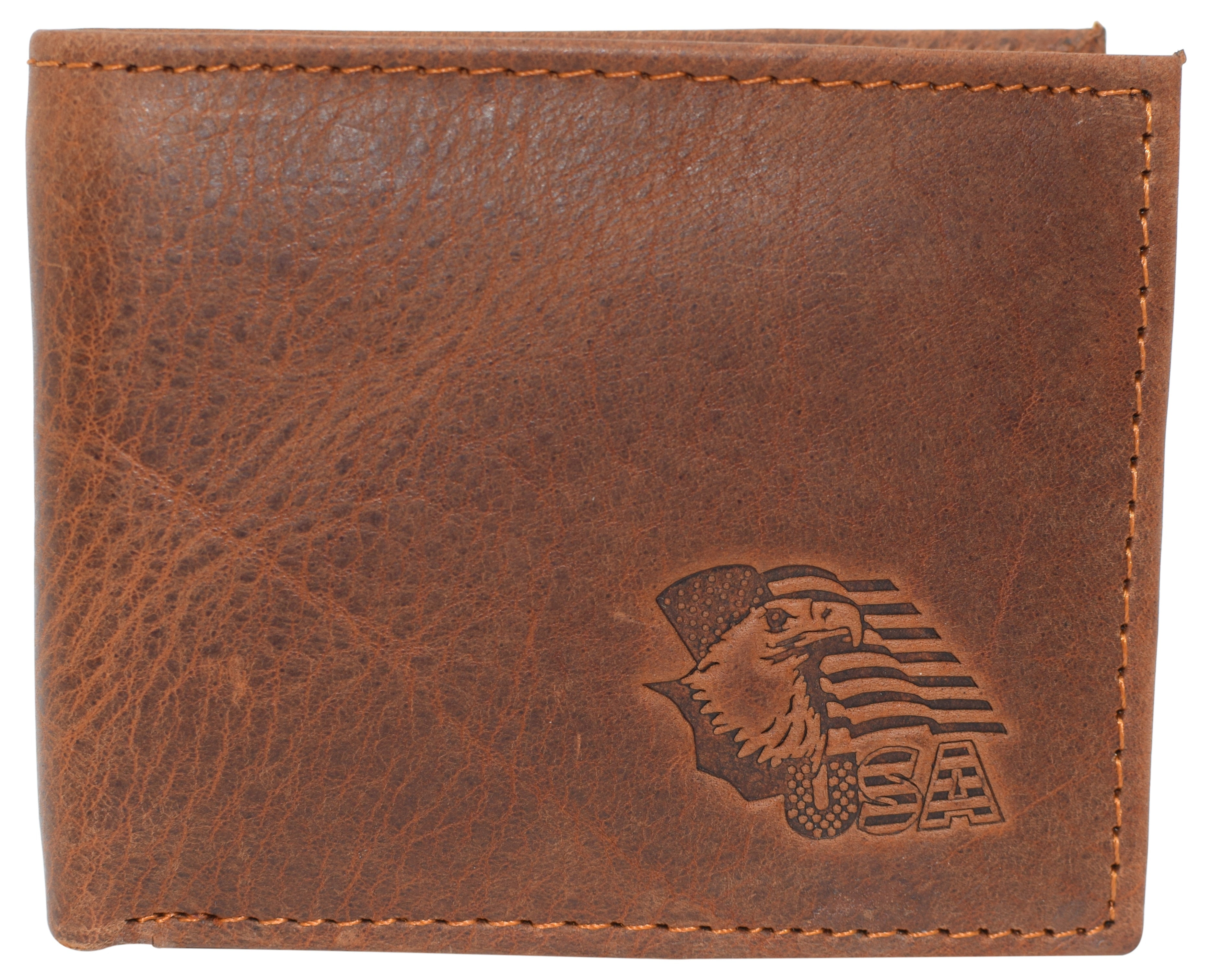 Eagle USA RFID Blocking Real Leather Bifold Classic Wallet for Men ...