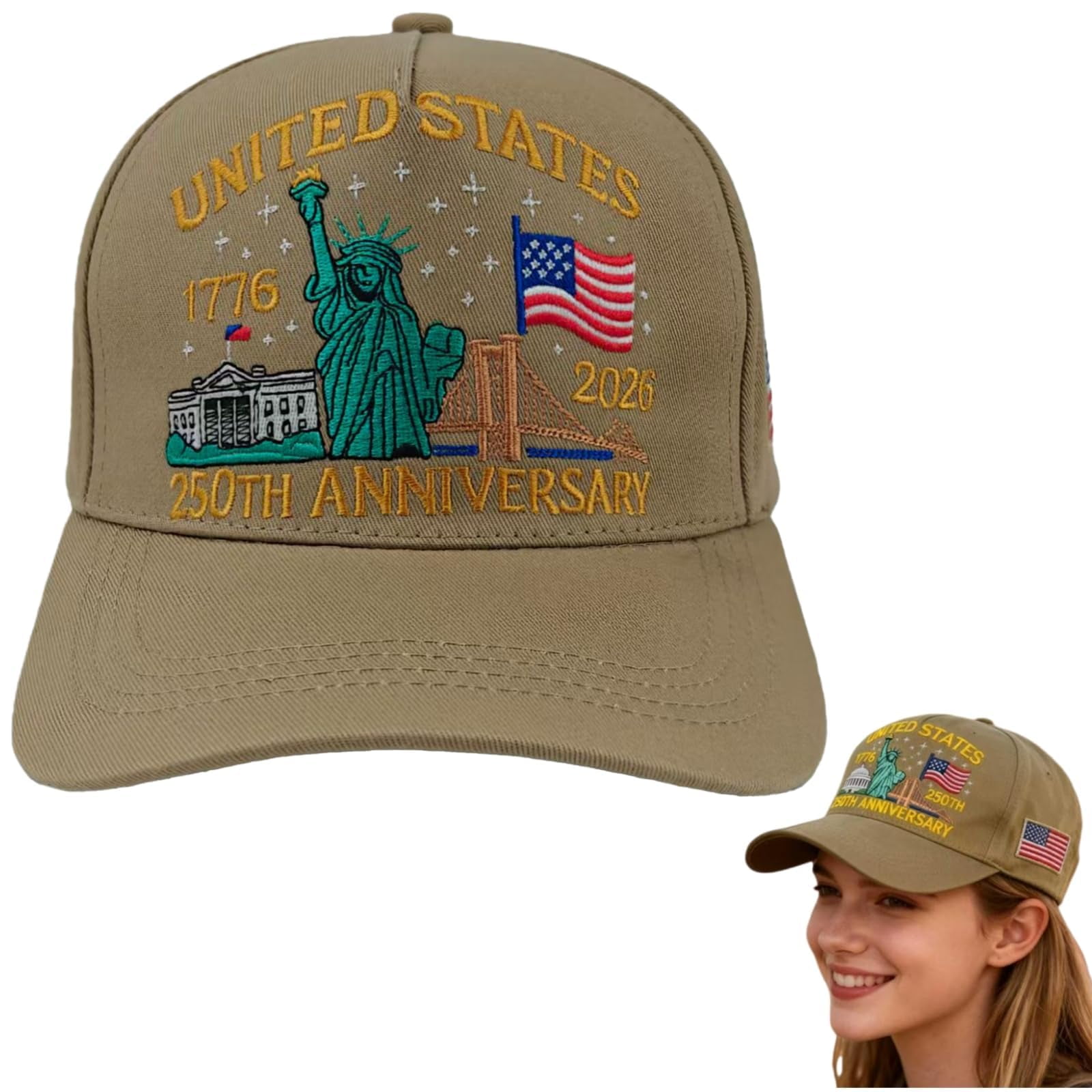 Eagle United States 250th Anniversary Hat: Adjustable 250 Year American ...