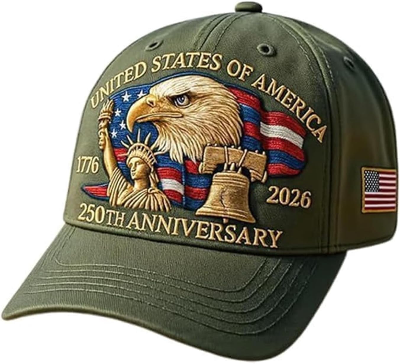 Eagle – United States 250th Anniversary Hat: Adjustable 250 Year ...