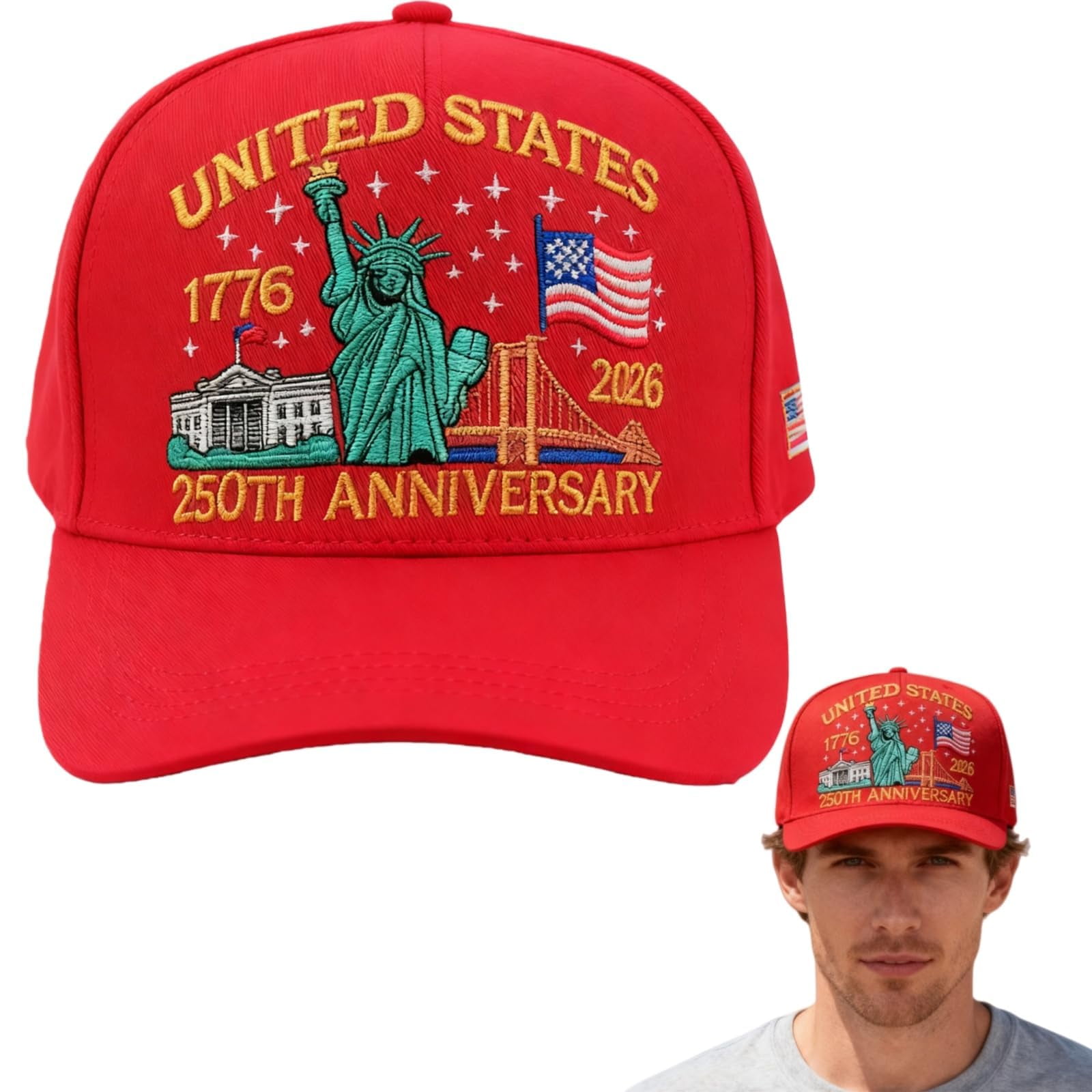 Eagle United States 250th Anniversary Hat: Adjustable 250 Year American ...