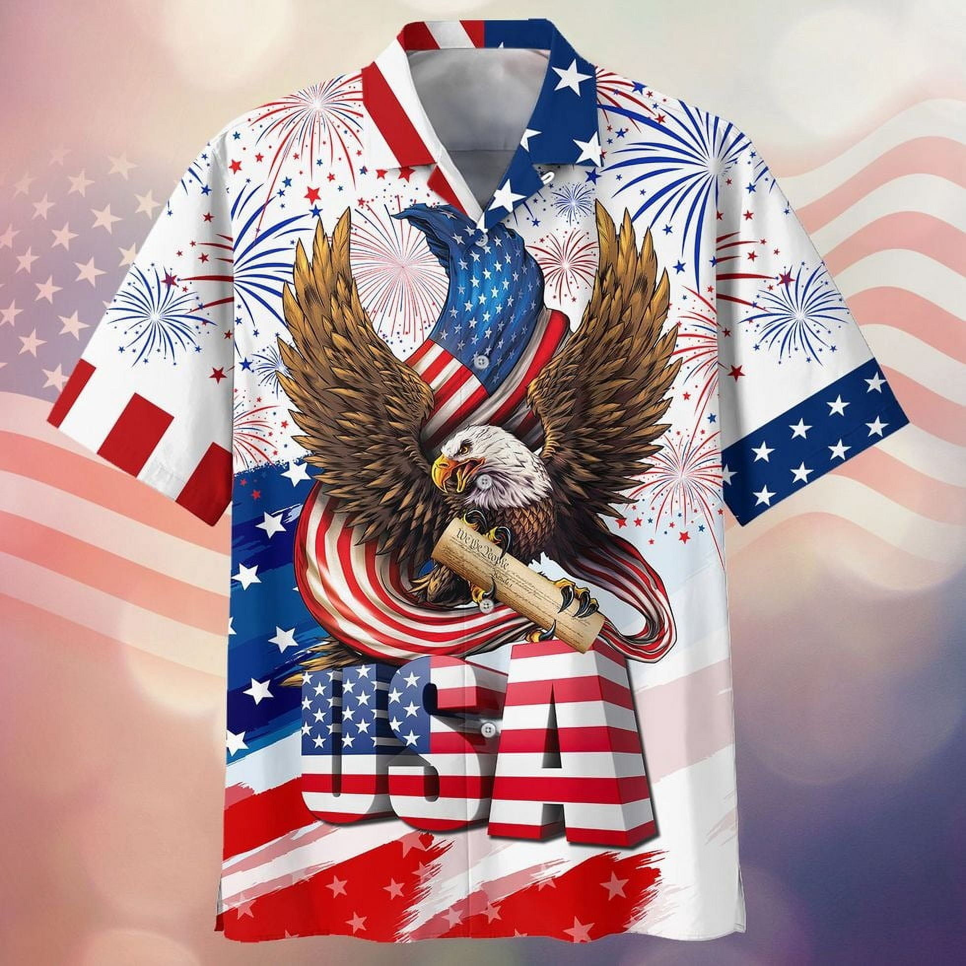 Eagle Usa Independence Day Aloha Hawaiian Shirt For Men And Women, Best ...