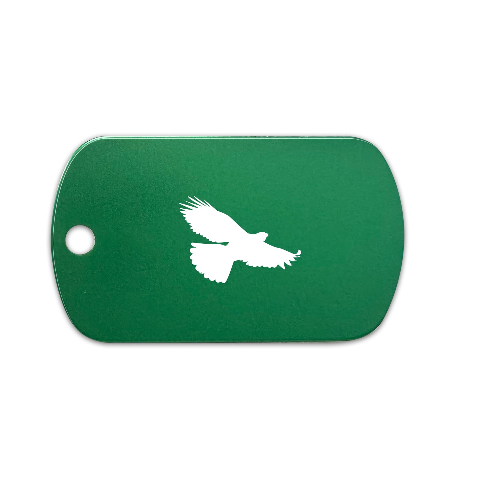 Eagle V2 GI Dog Tag Aluminum Keychain bird accipitridae #3 - Green ...