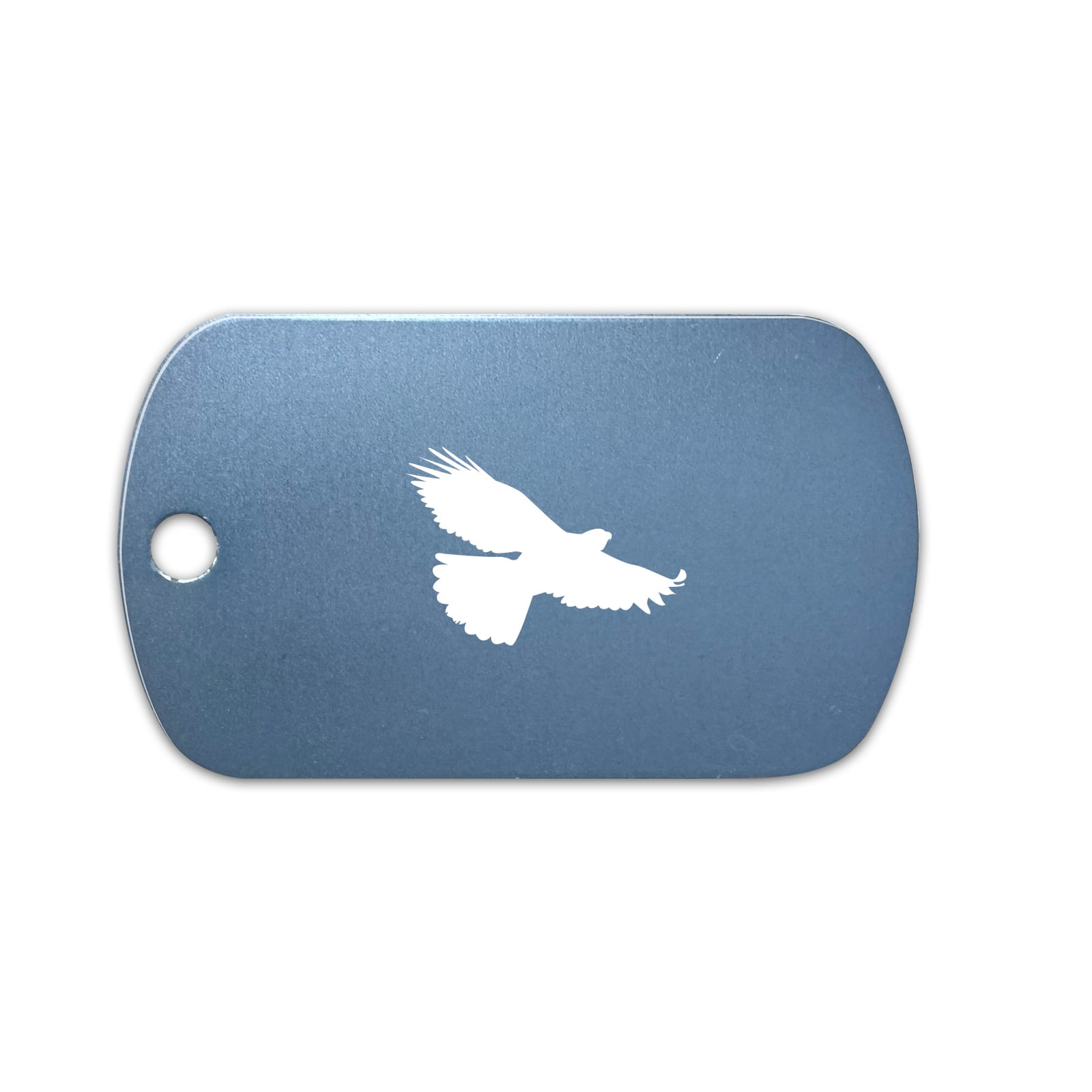 Eagle V2 GI Dog Tag Aluminum Keychain bird accipitridae #3 - Light Blue ...
