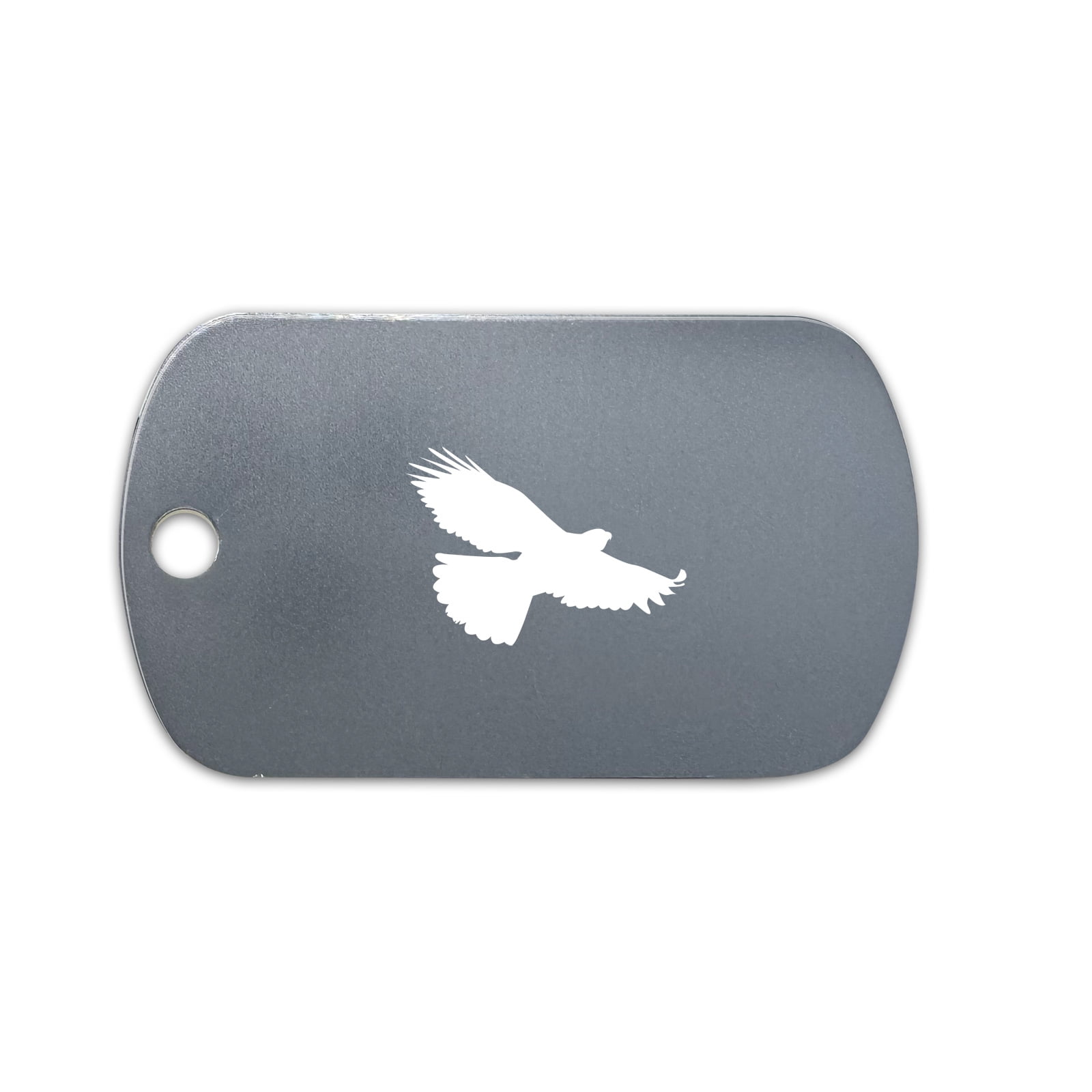 Eagle V2 GI Dog Tag Aluminum Keychain bird accipitridae #3 - Silver ...