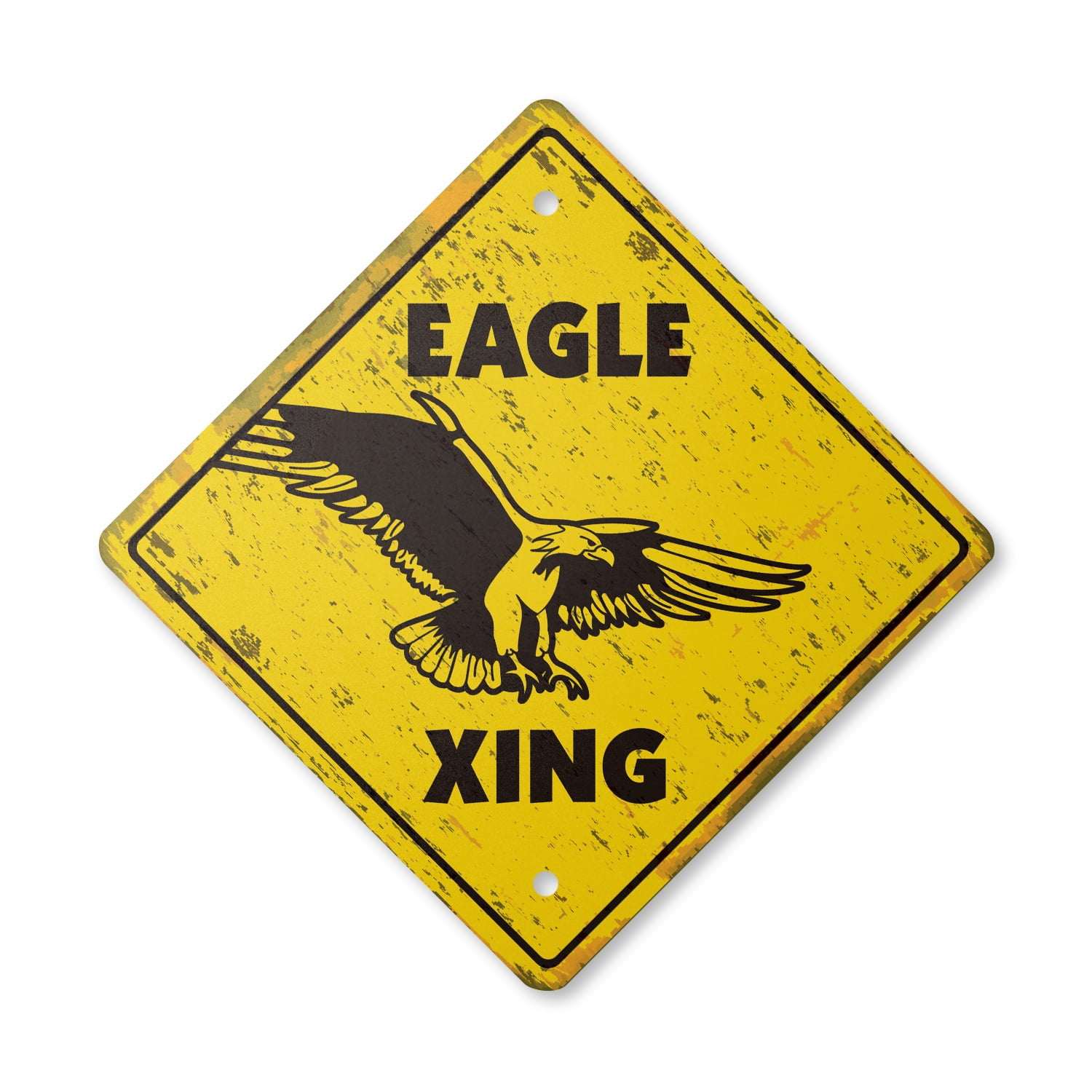 Eagle Vintage Crossing Sign Zone Xing | Indoor/Outdoor Plastic | 12 ...