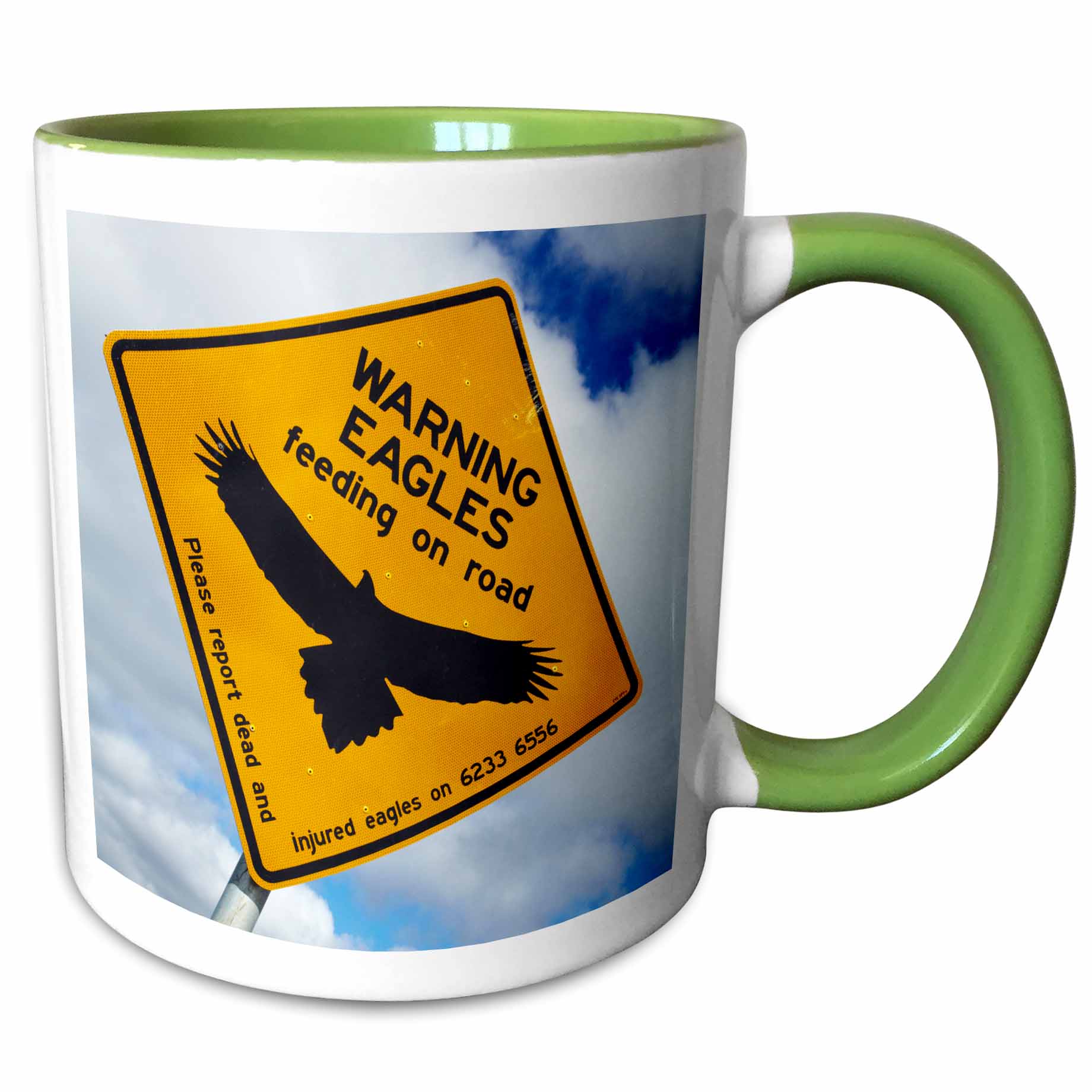 Eagle Warning Sign, Bass Highway, Tasmania, Australia-Au01 Dwa4049 ...