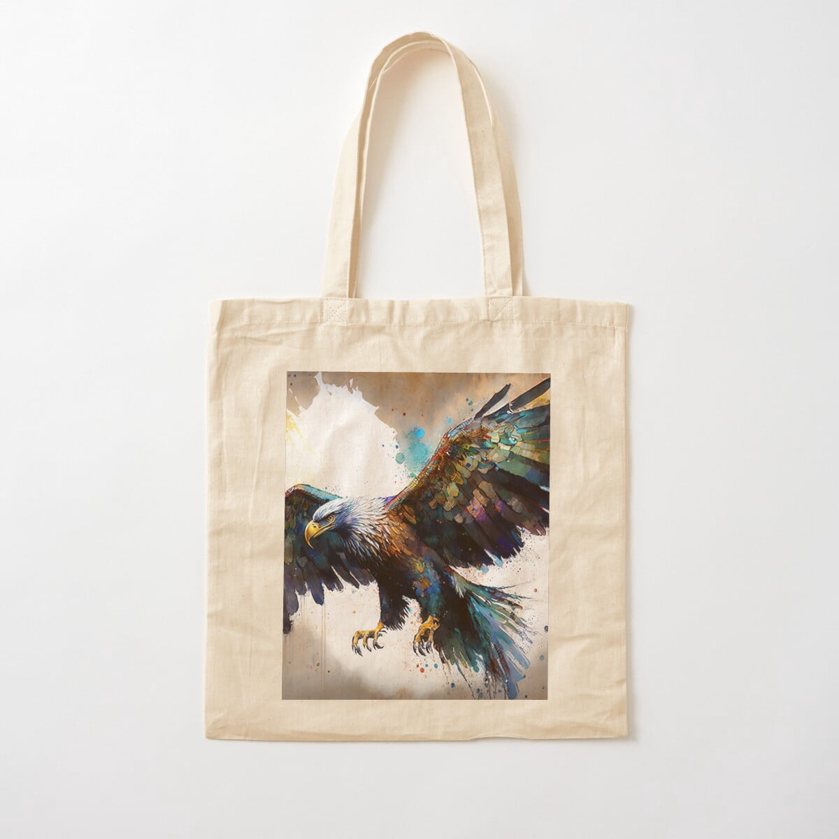 Eagle, Watercolor Cotton Tote Bag Canvas Tote Bag, Family Gift For ...