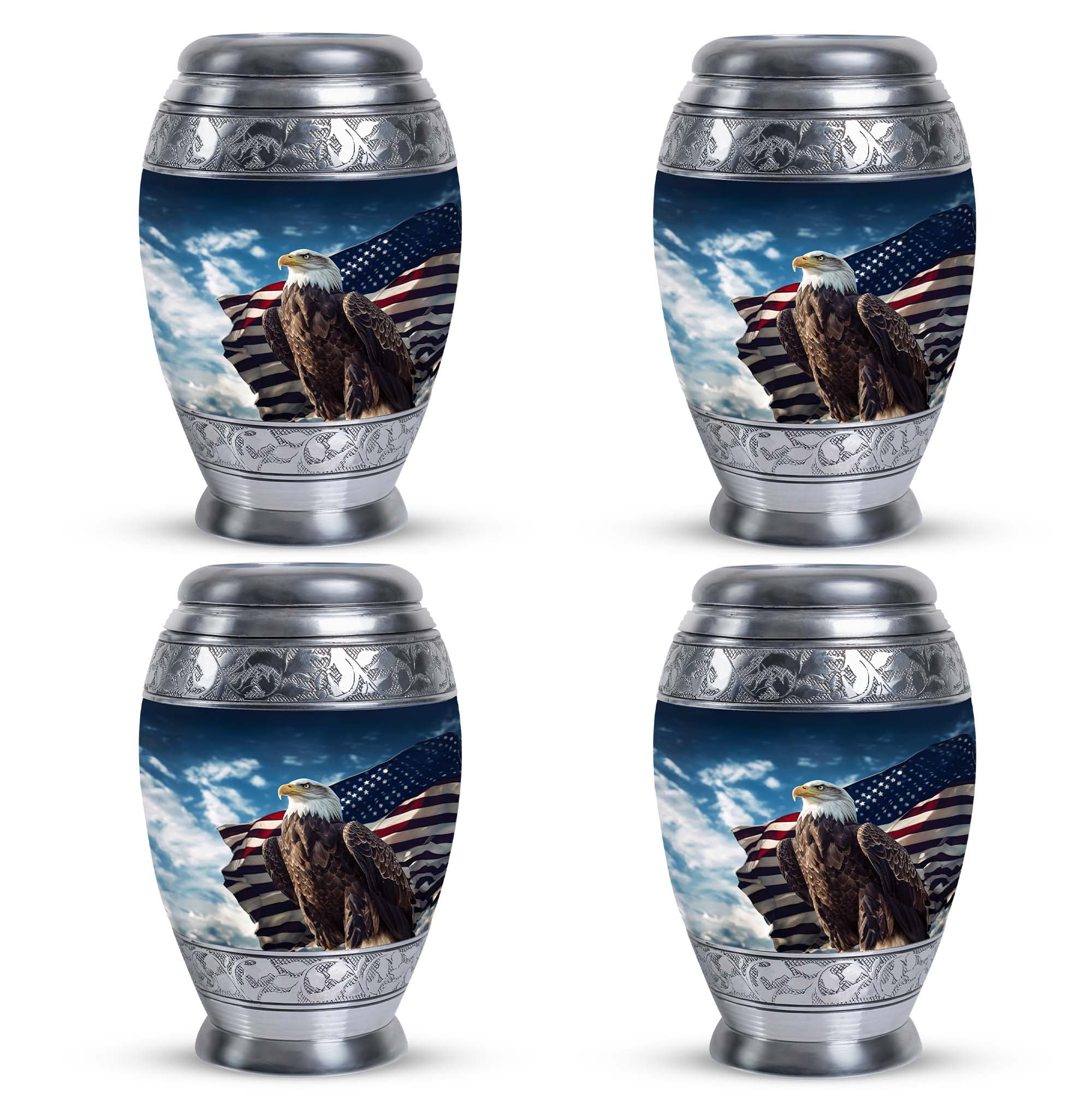 Eagle With America Flag Elegant Adult Urns - Memorial Gifts - Cremation ...