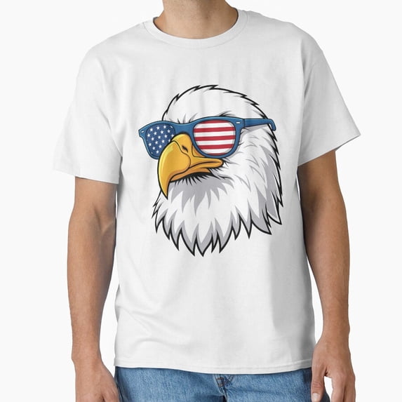 Eagle With Usa Flag National Symbol T-Shirt - Walmart.com