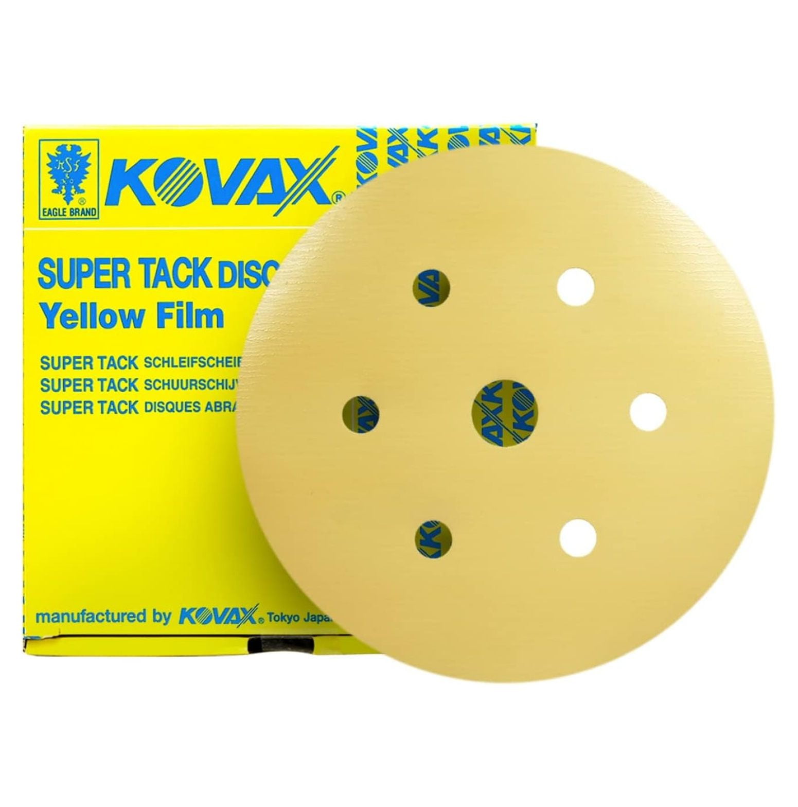 Eagle Yellow-Film Super-Tack 6 inch Sanding Discs, 7 Holes, Grit 1000 ...