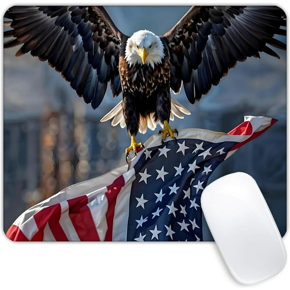 Eagle and American Flag Mouse pad Customized Mousepad Non-Slip Rubber ...